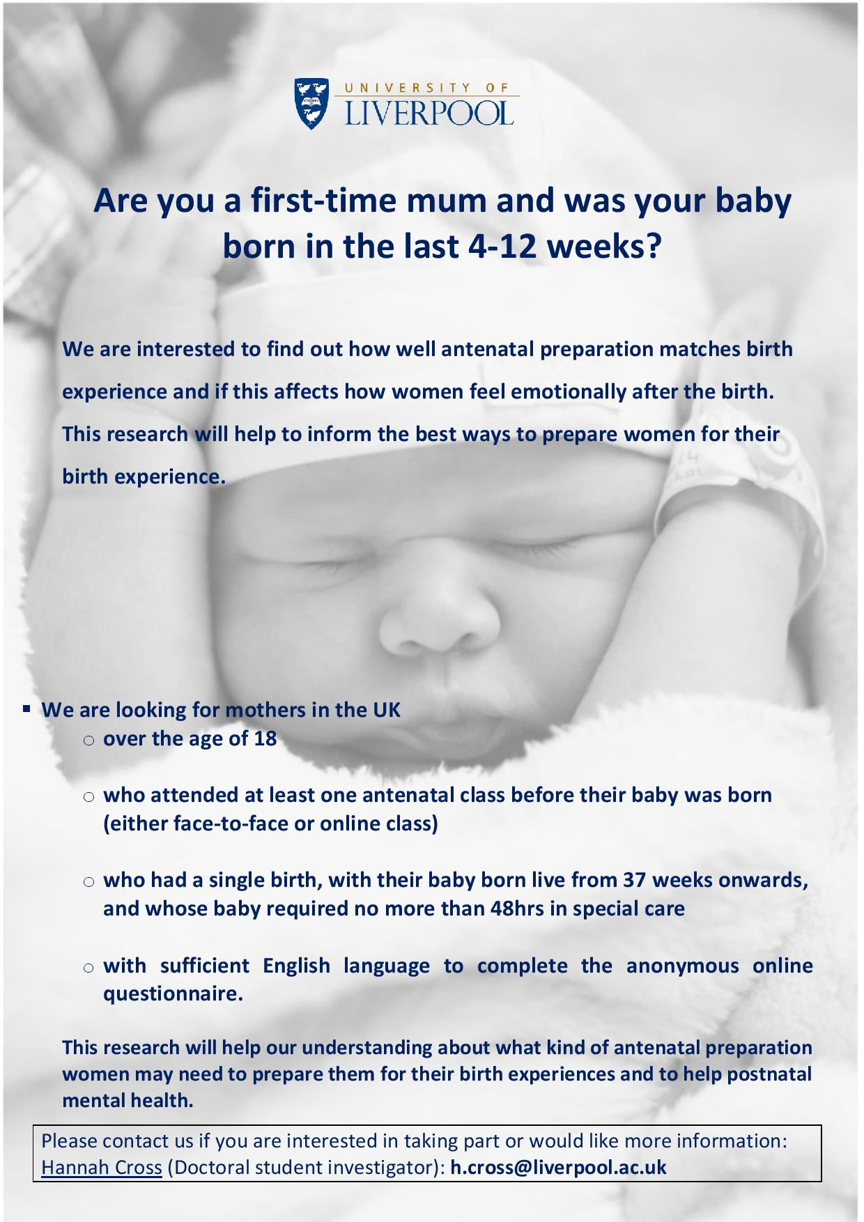 Research opportunities: calling pregnant mums & new parents! - MumsAid